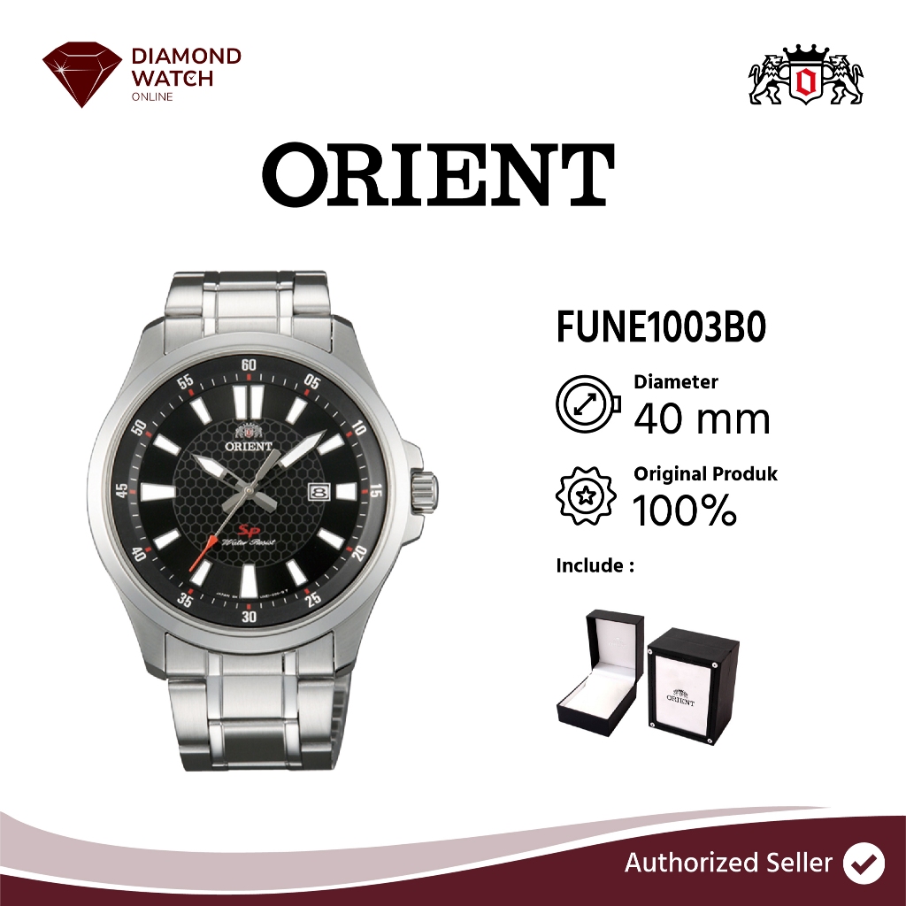 Jual Orient SP Watch 40 mm Dial Black Stainless Steel Strap FUNE1003B0 ...