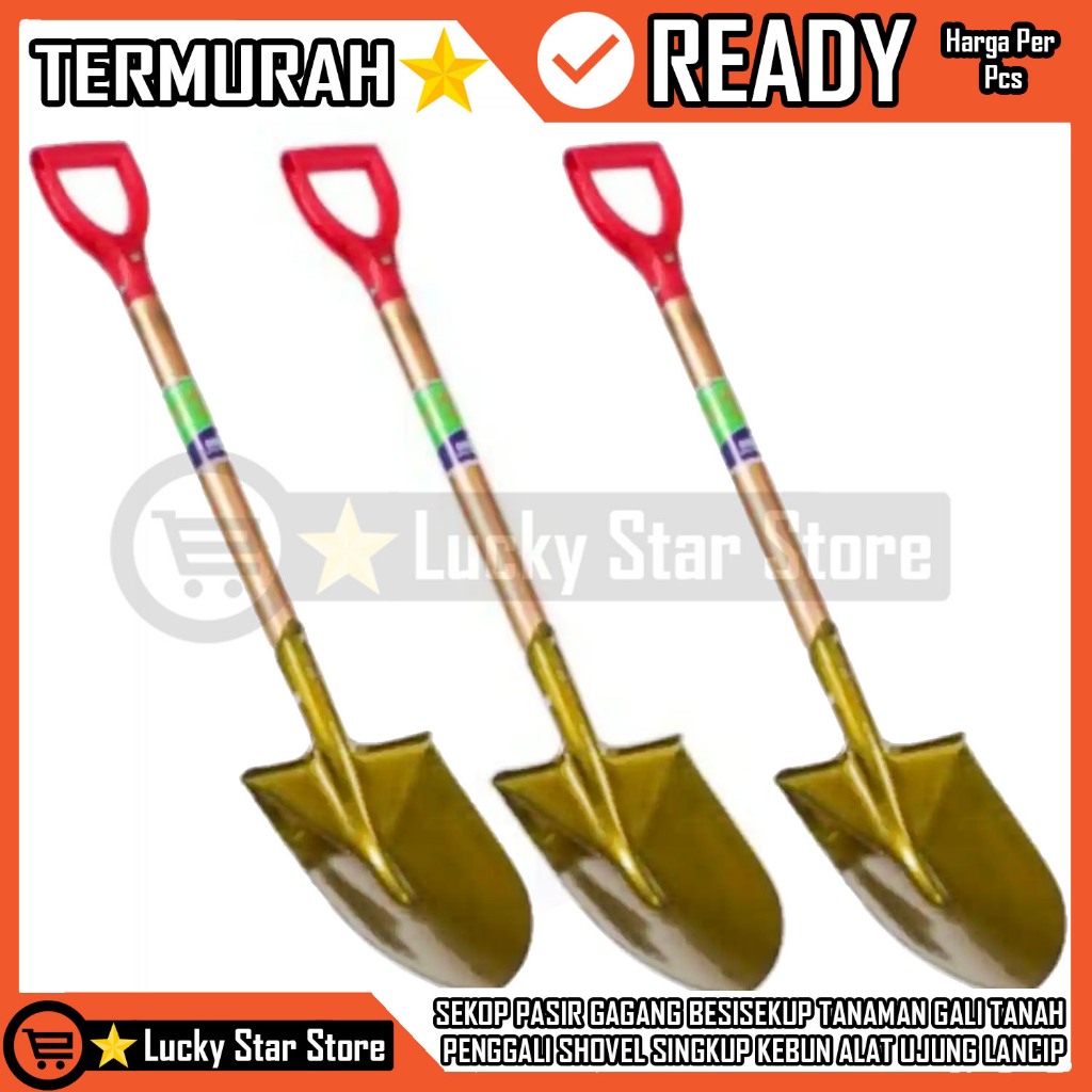 Jual Sekop Pasir Sekup Tanaman Gali Tanah Penggali Skop Ujung Lancip ...