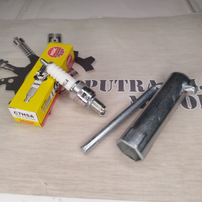 Jual KUNCI BUSI + BUSI { C7HSA } GRAND SUPRA LEGENDA ASTREA PRIMA REVO ...