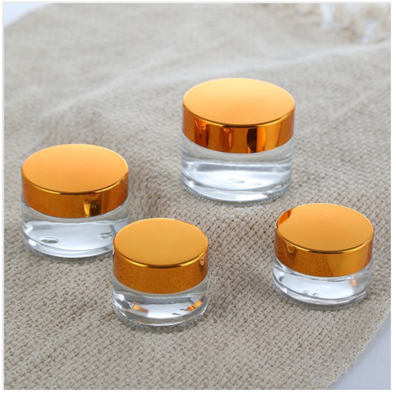 Jual POT KACA BENING POT CREAM JAR KACA TUTUP GOLD / TEMPAT WADAH KRIM ...