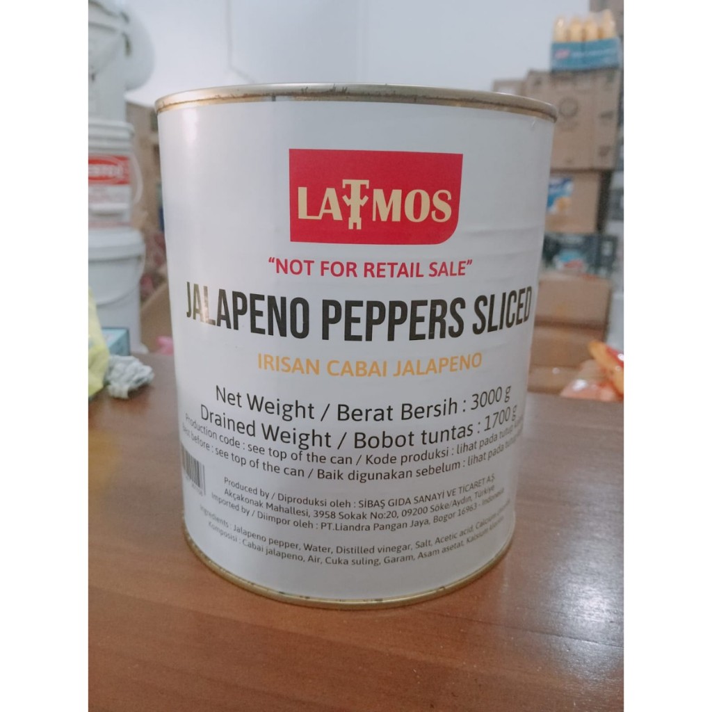 Jual Jalepeno Slice Latmos / Pickles Jalapeno Latmos / Acar Jalapeno ...