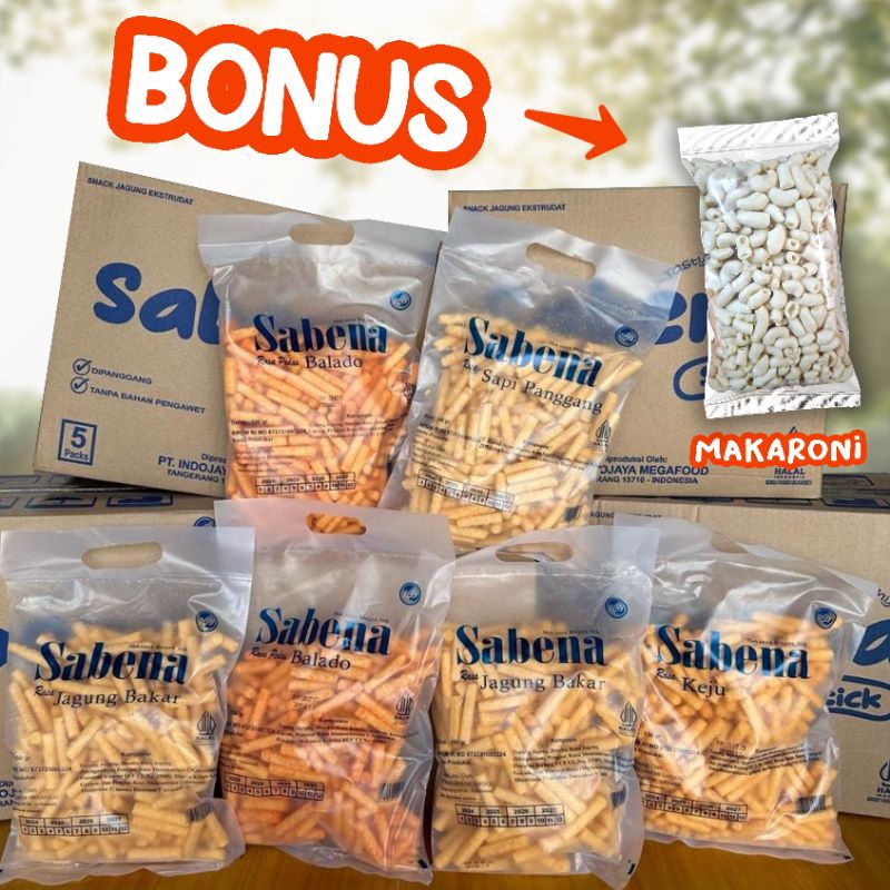 Jual Snack Sabena Stik 340gr BONUS Cemilan Makaroni 150gr | Shopee ...