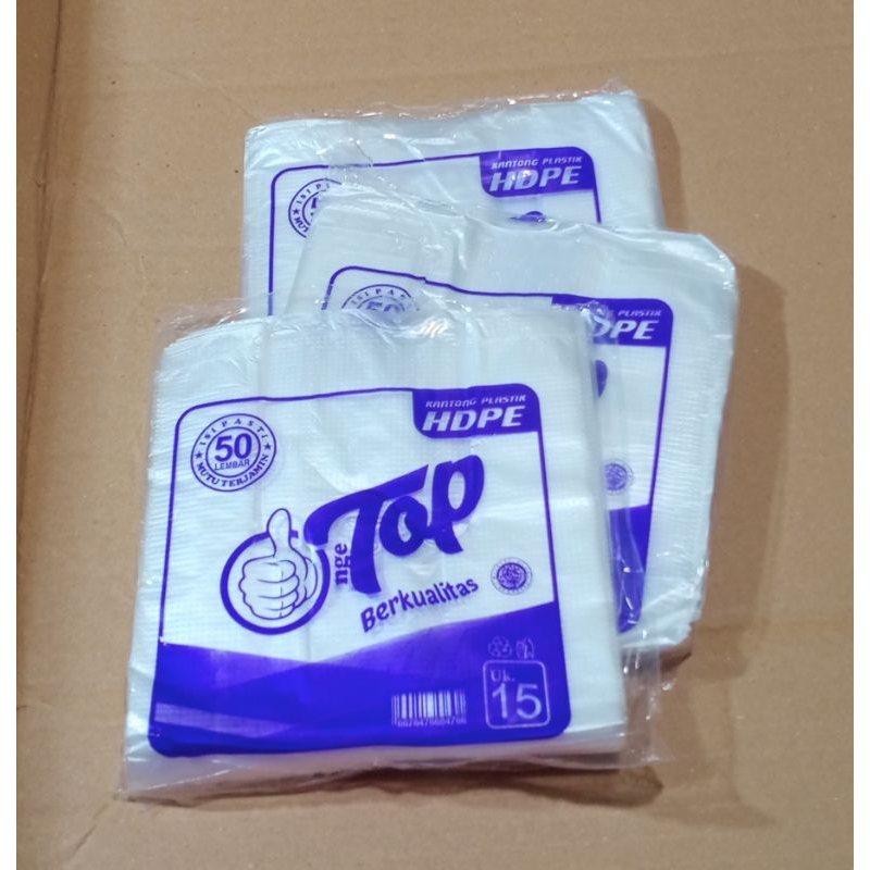 Jual 50pcs Kantong Plastik Bening 15x30 Merk Top/Kresek Putih Kecil/Plastik Bening Ekonomis ...
