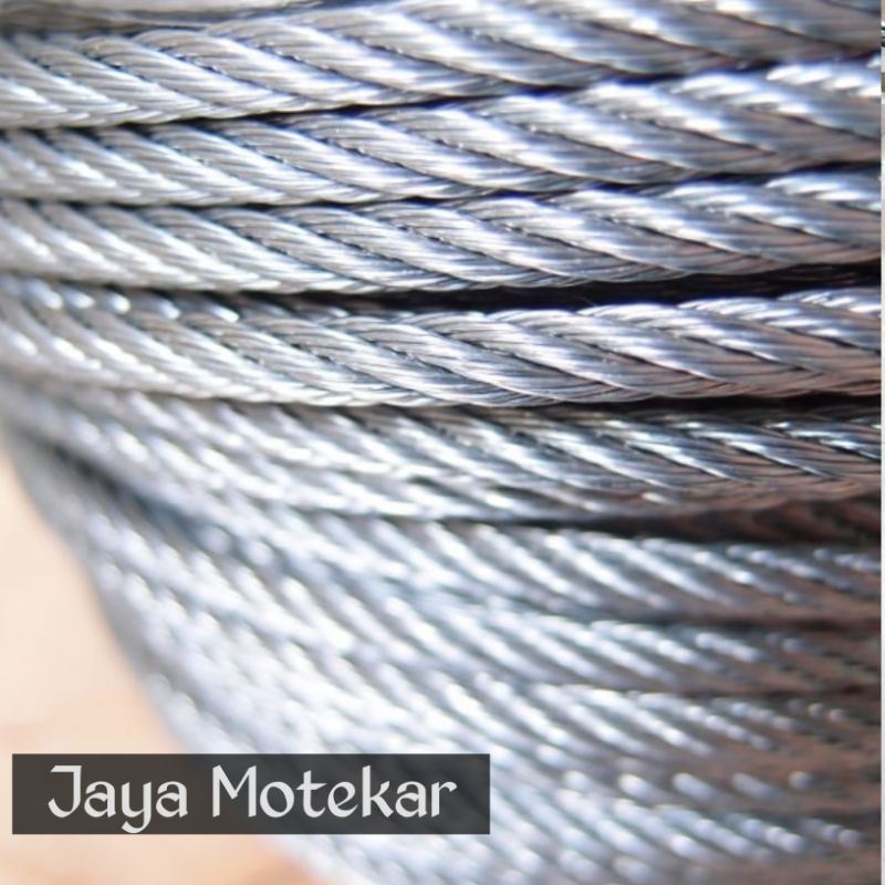 Jual Kawat Seling 6mm Full Baja Galvanis / Kawat Sling 6mm Galvanis / Wiro Rope Tali Seling ...