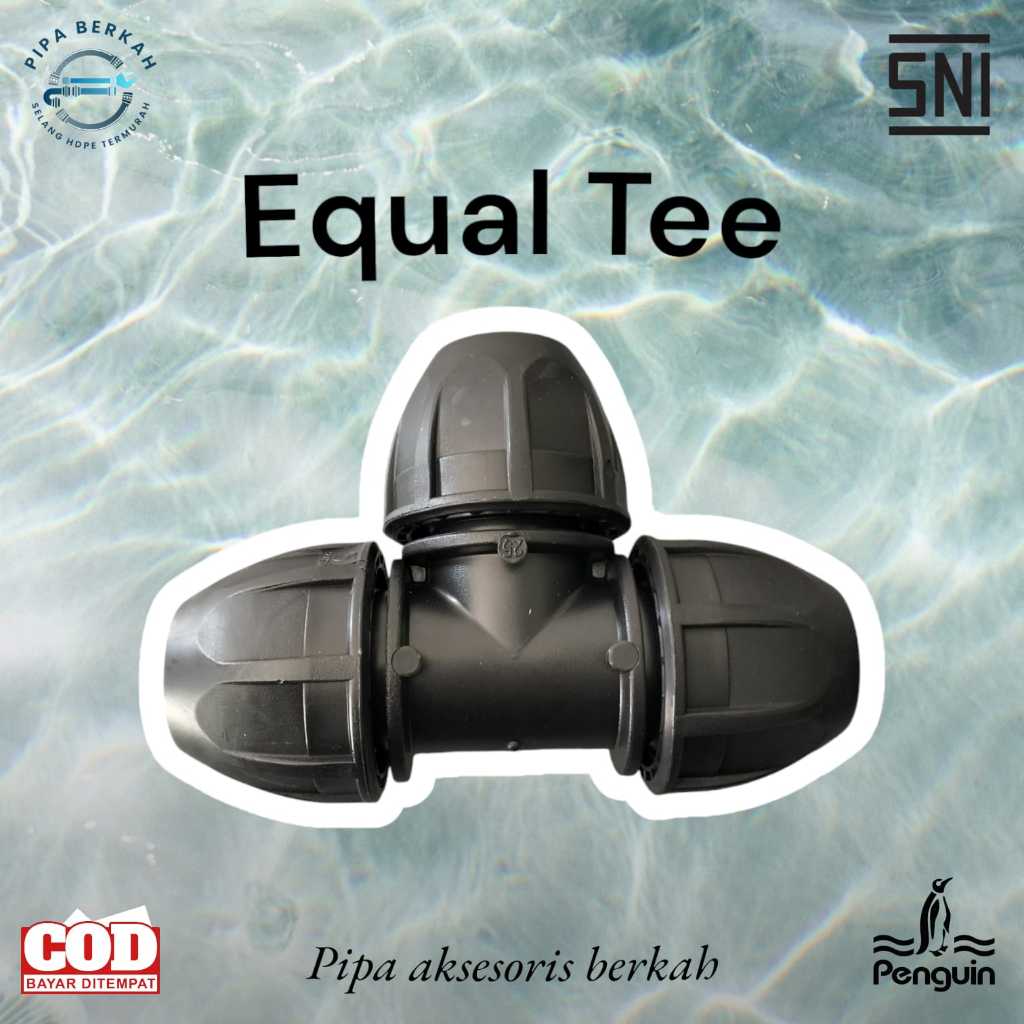 Jual EQUAL TEE HDPE 20mm ATAU SAMBUNGAN PIPA TEE HDPE 1/2 inch | Shopee ...