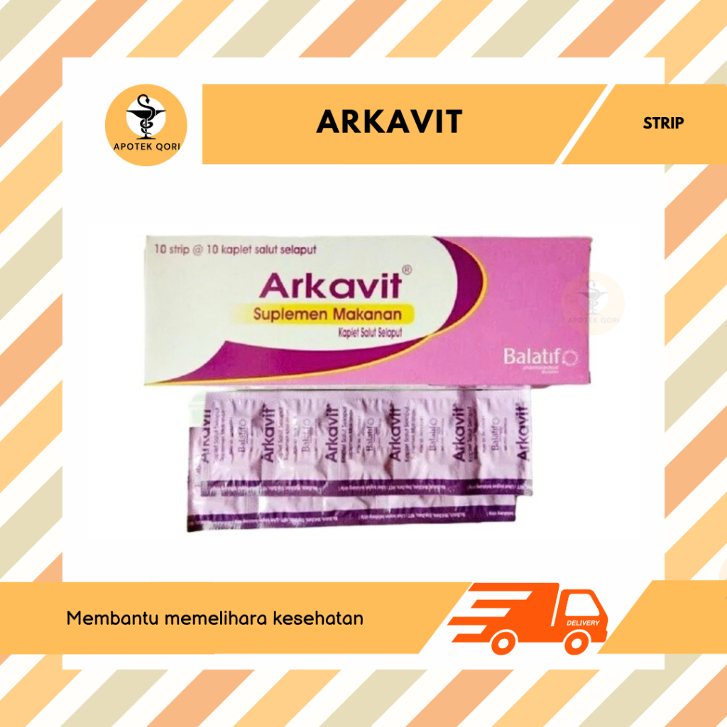 Jual ARKAVIT STRIP 10 TABLET/VITAMIN B COMPLEX/MENJAGA KESEHATAN ...