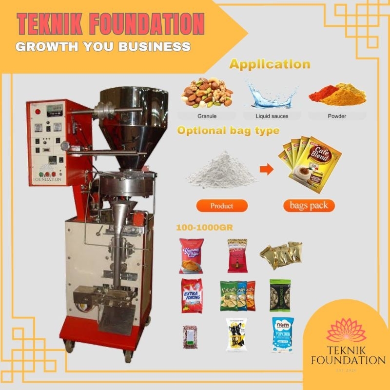 Jual Mesin Packaging Otomatis Granule Sachet Pengemasan Packaging Produk 500-1000gr | Shopee ...