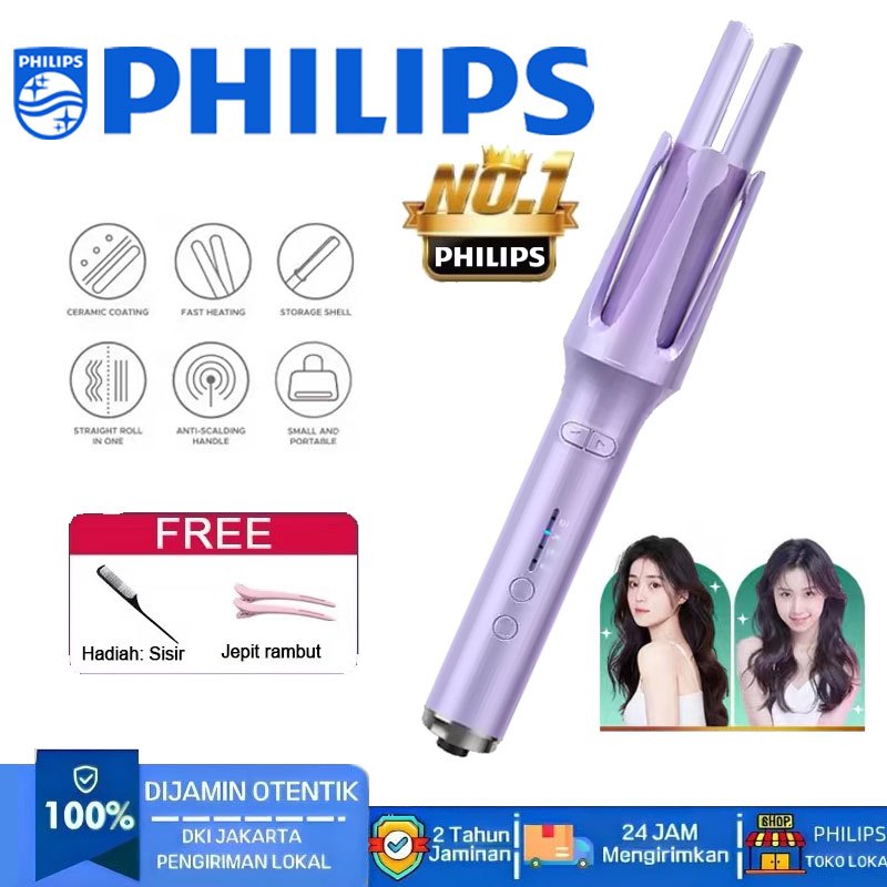 Jual PHILIPS Catokan Keriting Keramik Otomatis Catokan Rambut Curly ...