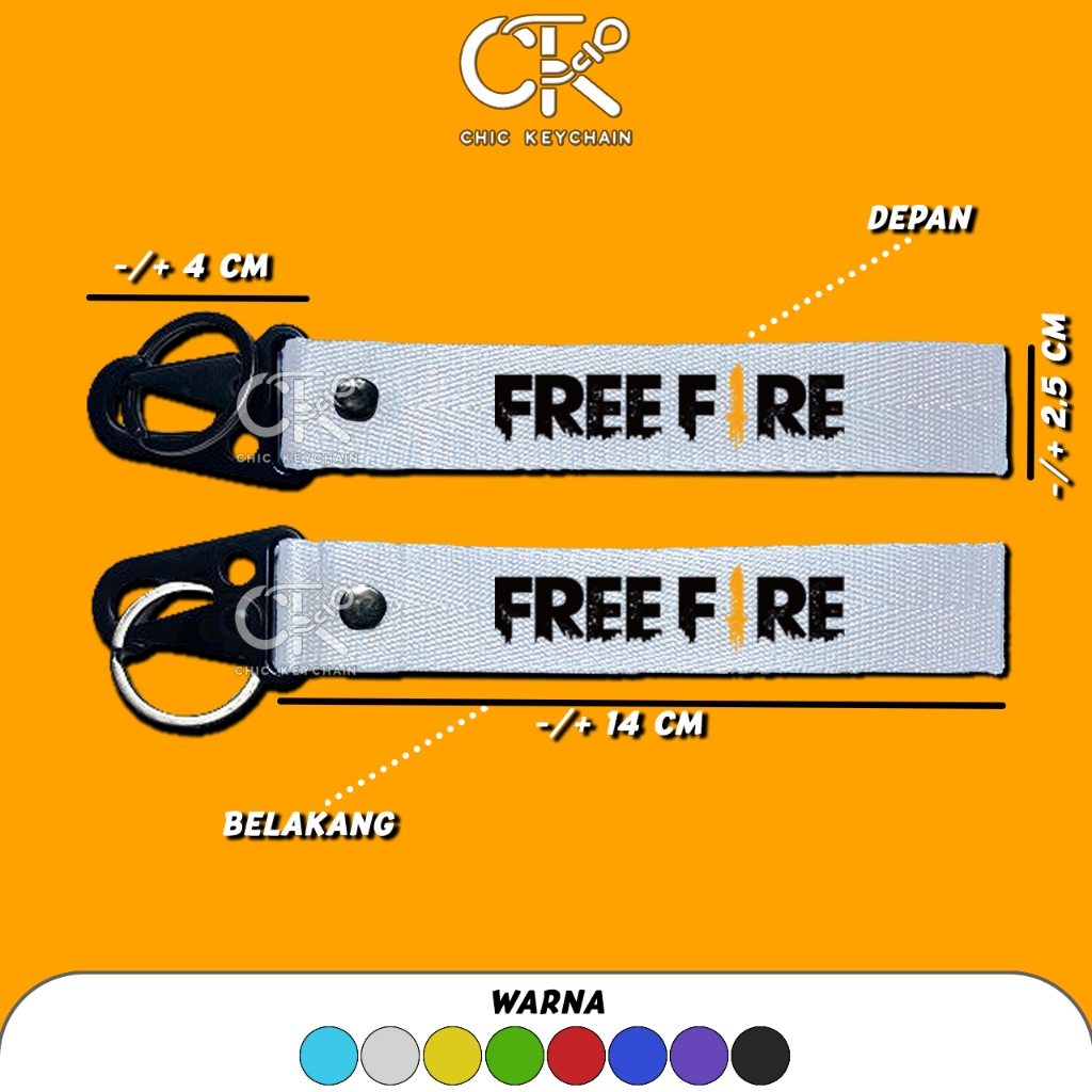 Jual ChicKeyChain Game FreeFire Gantungan Kunci Strap Nilon Premium ...