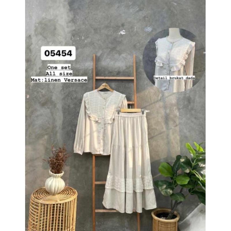 Jual Raisyamoslem - Setelan Rok modis One set Embroidery Korean Style ...