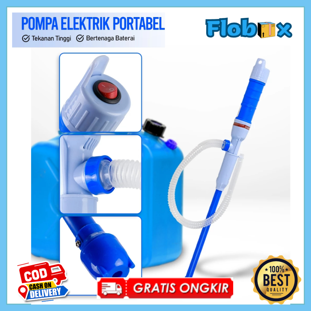 Jual Pompa Elektrik Portable Sedot Minyak Bensin Oli Air Automatic Fuel ...