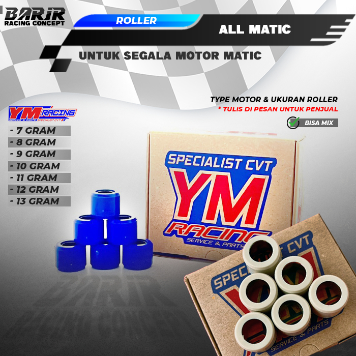 Jual ROLLER YM RACING ALL MATIC Bisa MIX/Silang 7gr 8gr 9gr 10gr 11gr ...