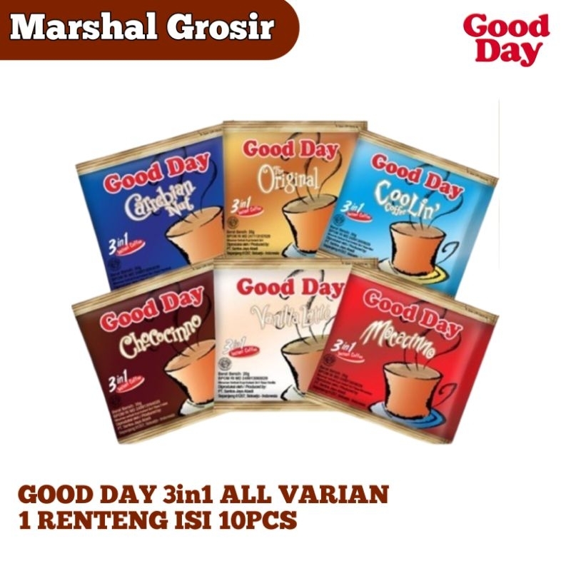 Jual GOOD DAY ALL VARIAN 1 RENTENG (10PCS) | Shopee Indonesia