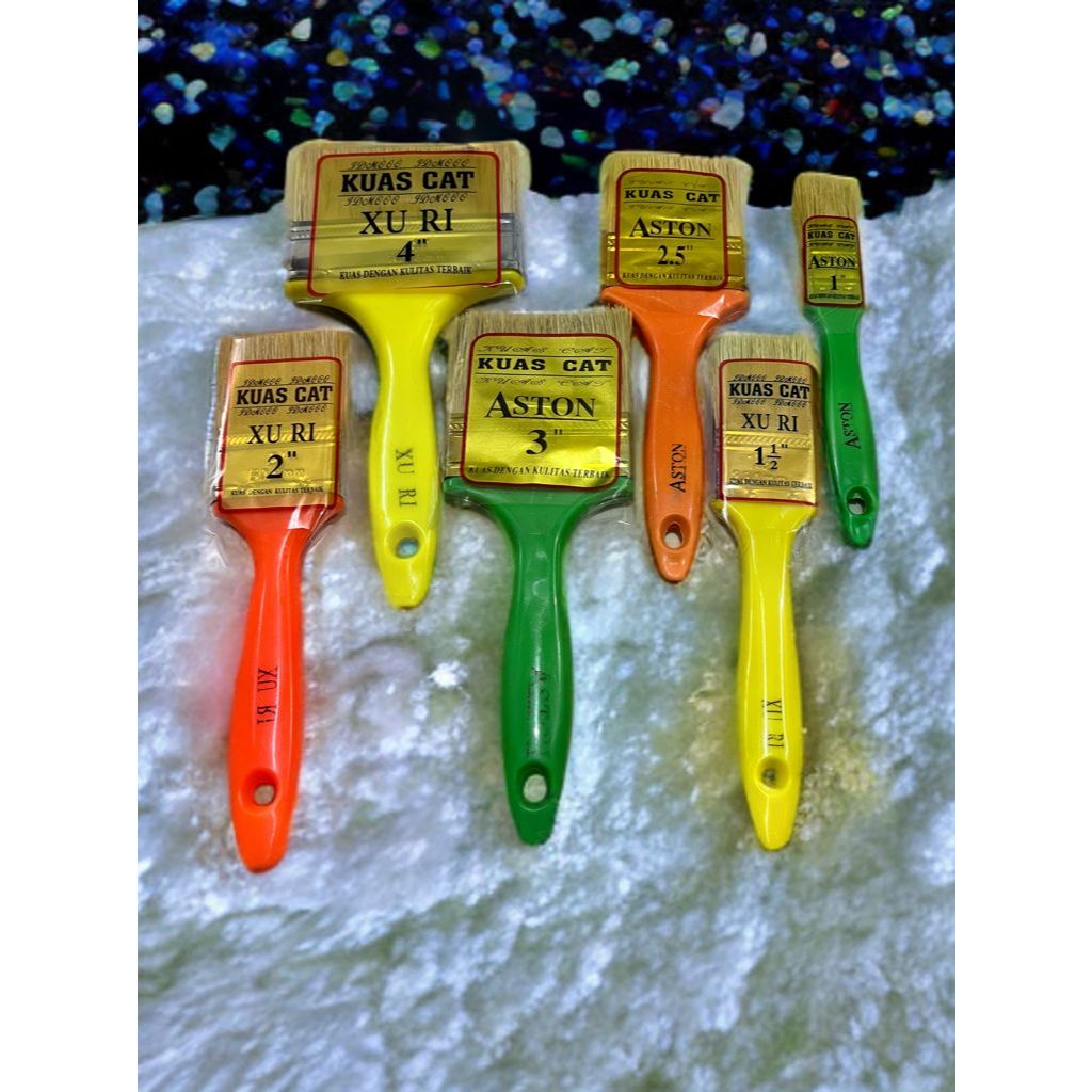 Jual Kuas Cat SATUAN Ukuran 1 /1.5/ 2/ 2.5/ 3/ 4 Inch gagang plastik ...