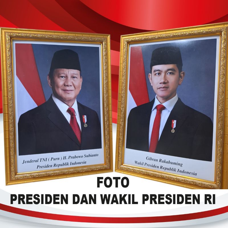 Jual Foto Poster Presiden Dan Wakil Indonesia Bingkai Prabowo Gibran Terbaru 2024 | Shopee Indonesia