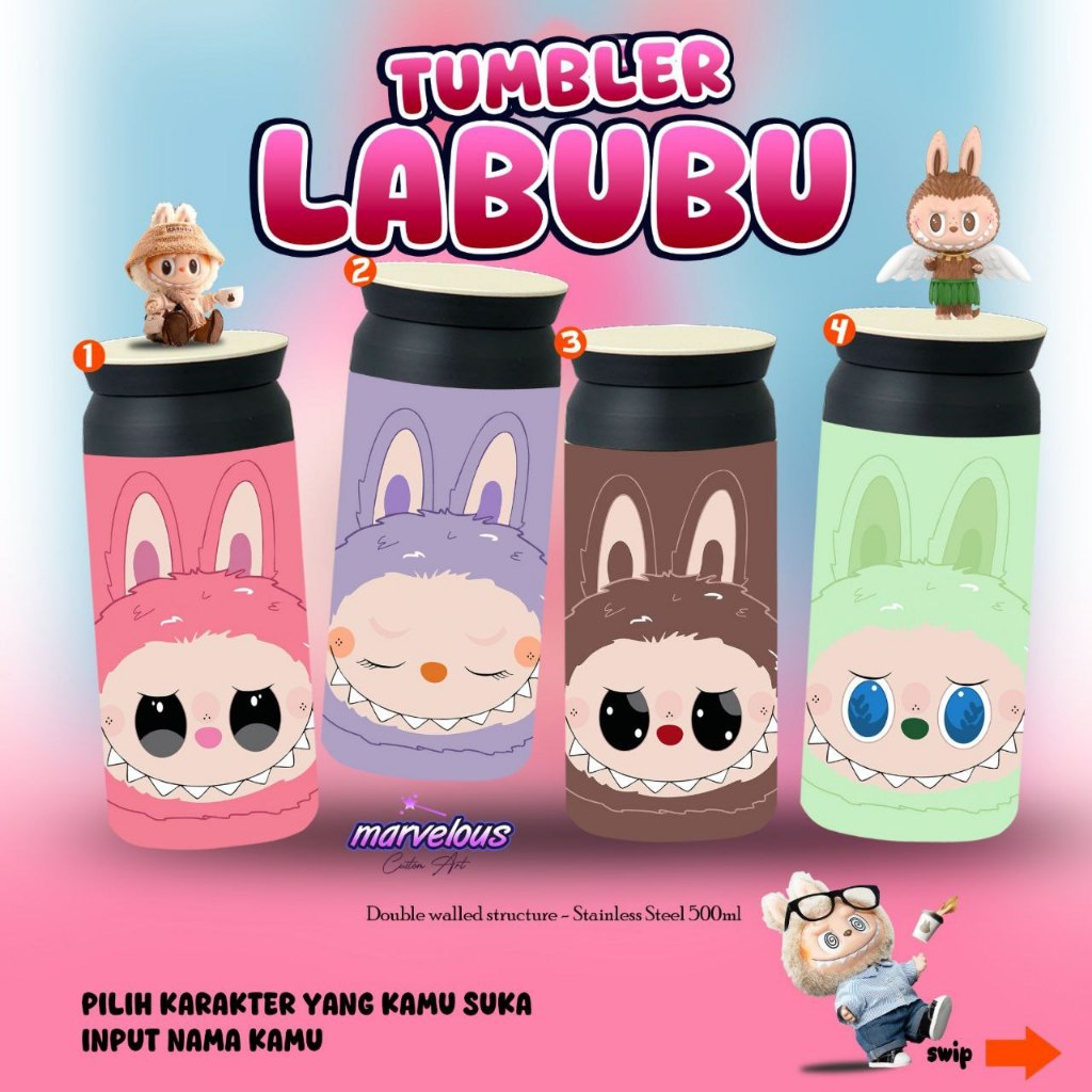 Jual TUMBLER JAPAN CUSTOM TEMA LABUBU | Shopee Indonesia