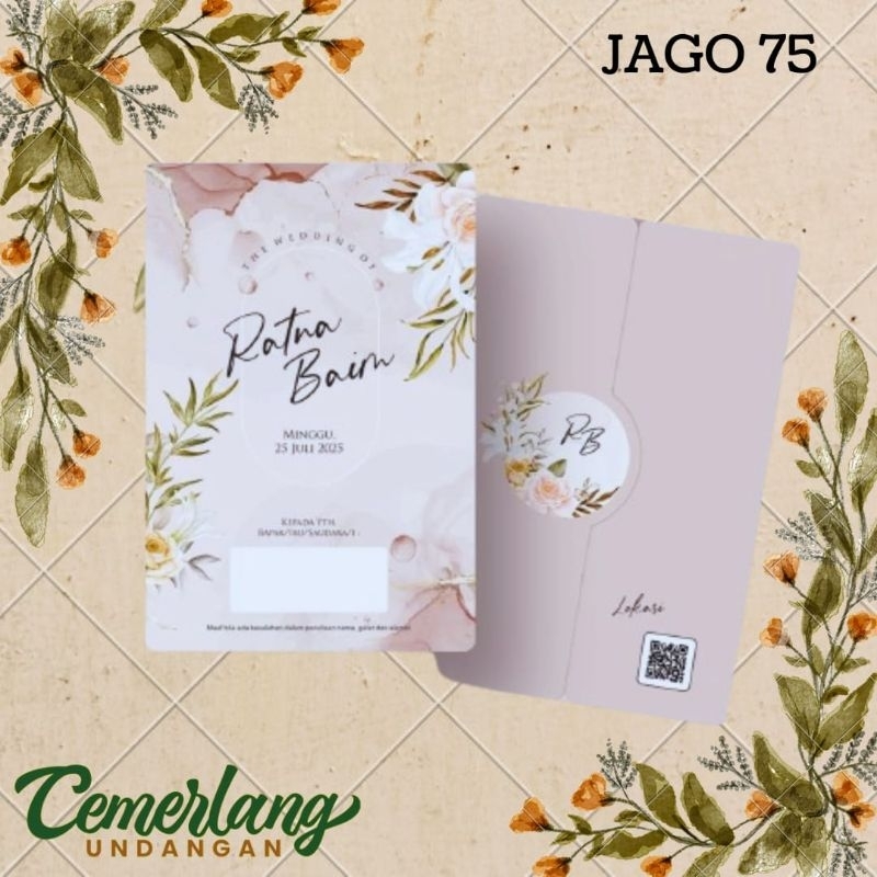Jual Blangko Undangan atau Kertas Undangan Pernikahan JAGO 75 Harga ...