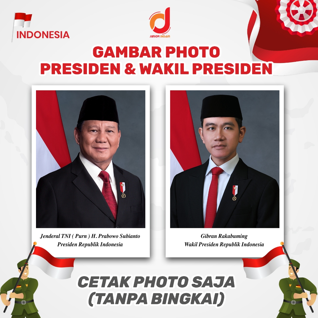 Jual Cetak Foto Presiden dan Wakil Presiden Ukuran A3 Kualitas High Resolusi Termurahhh | Shopee ...