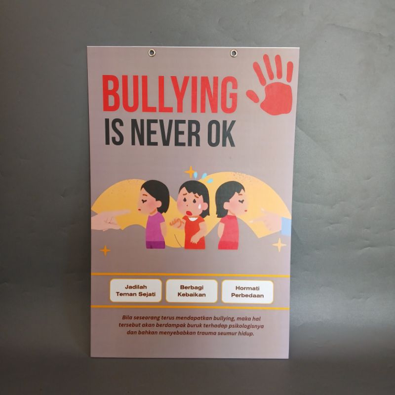 Jual Hard Poster Bullying Is Never Ok - Hard Poster Stop Bullying ...