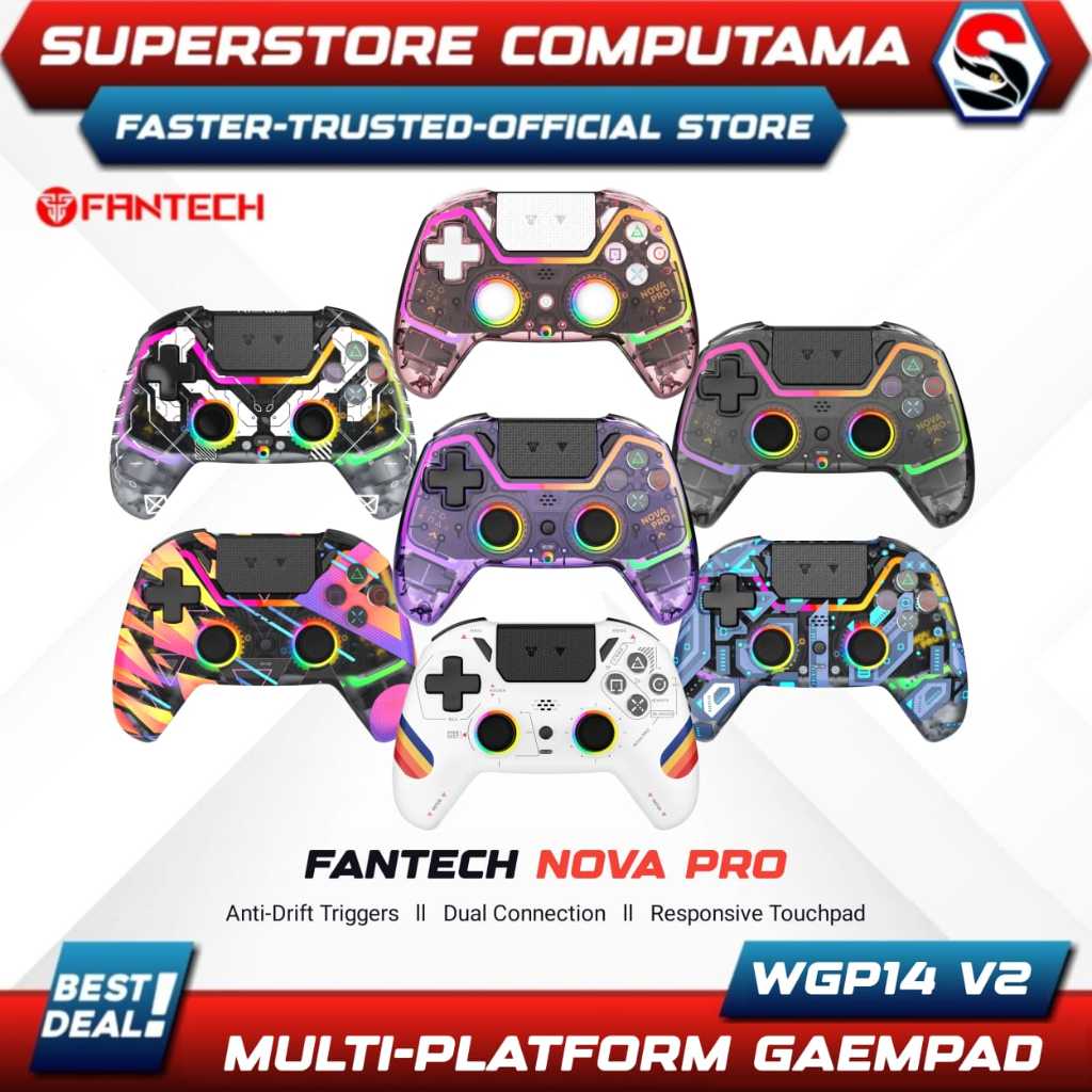 Jual Fantech WGP14 Nova Wireless Gamepad With Hall Effect For PS ...