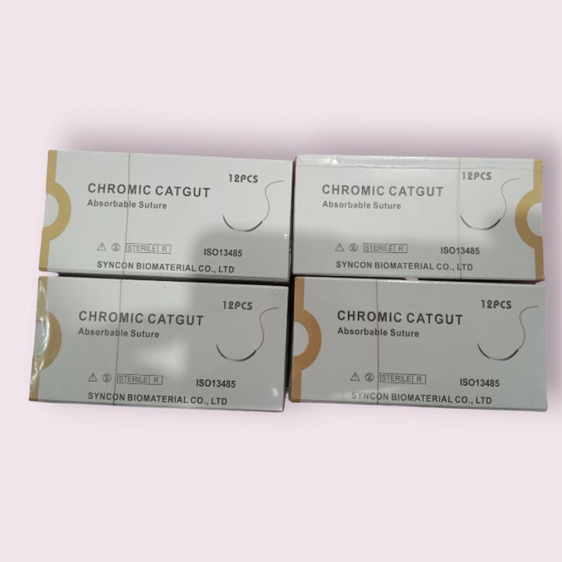 Jual benang bedah cutgut chromic 5/0+Needle | Shopee Indonesia