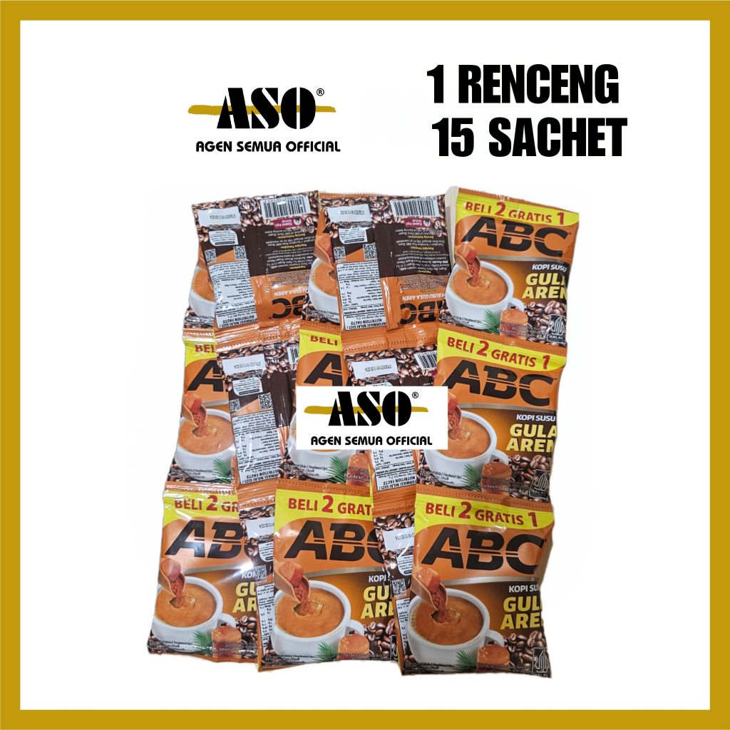 Jual KOPI ABC GULA AREN 27gr ( ISI 15 sachet) RENCENG PROMO ...