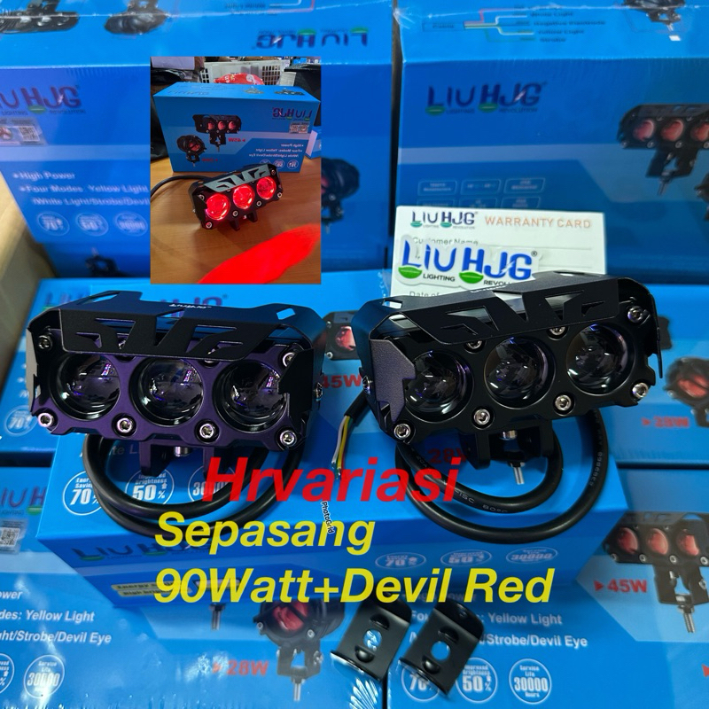 Jual Lampu Laser 3 Mata Liu HJG 90Watt Plus Devil Eye Premium Led Laser ...