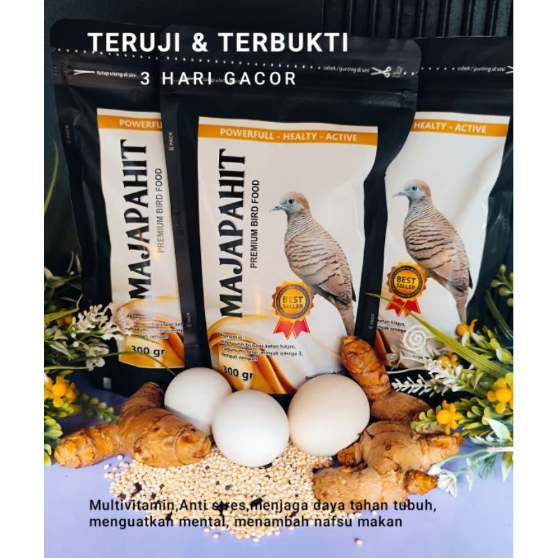 Jual (300g) Pakan Burung Perkutut Majapahit Langsung Gacor | Shopee ...