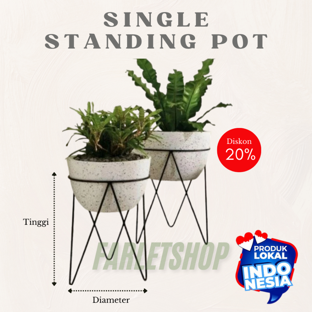 Jual Standing Pot Tanaman Bunga | Stand Pot Besi Minimalis | Shopee ...