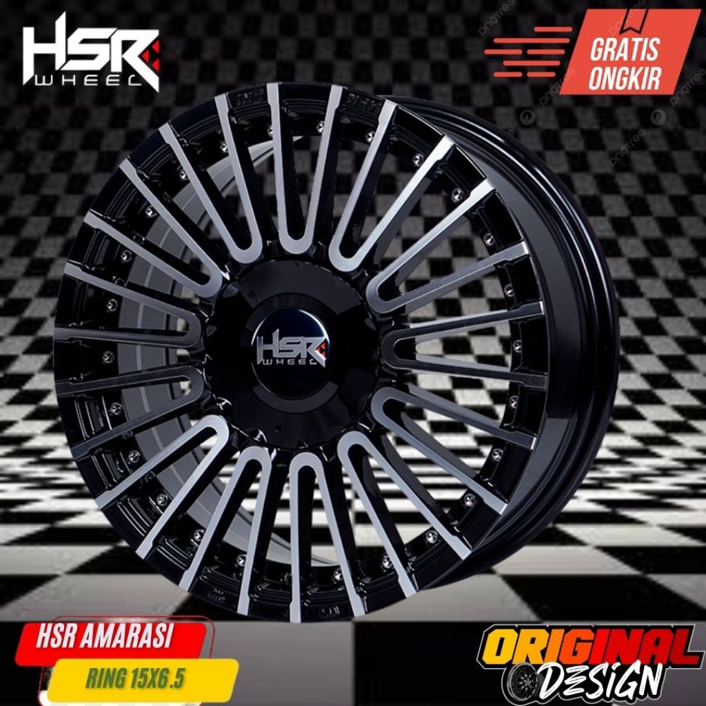 Jual Velg mobil ring 15 model jari jari HSR AMARASI R15 Untuk NEW XENIA , NEW AVANZA , ERTIGA ...