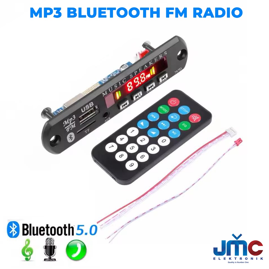 Jual MODUL MP3 BLUETOOTH PLUS FM RADIO KIT PEMUTAR LAGU MP3 USB PLAYER ...