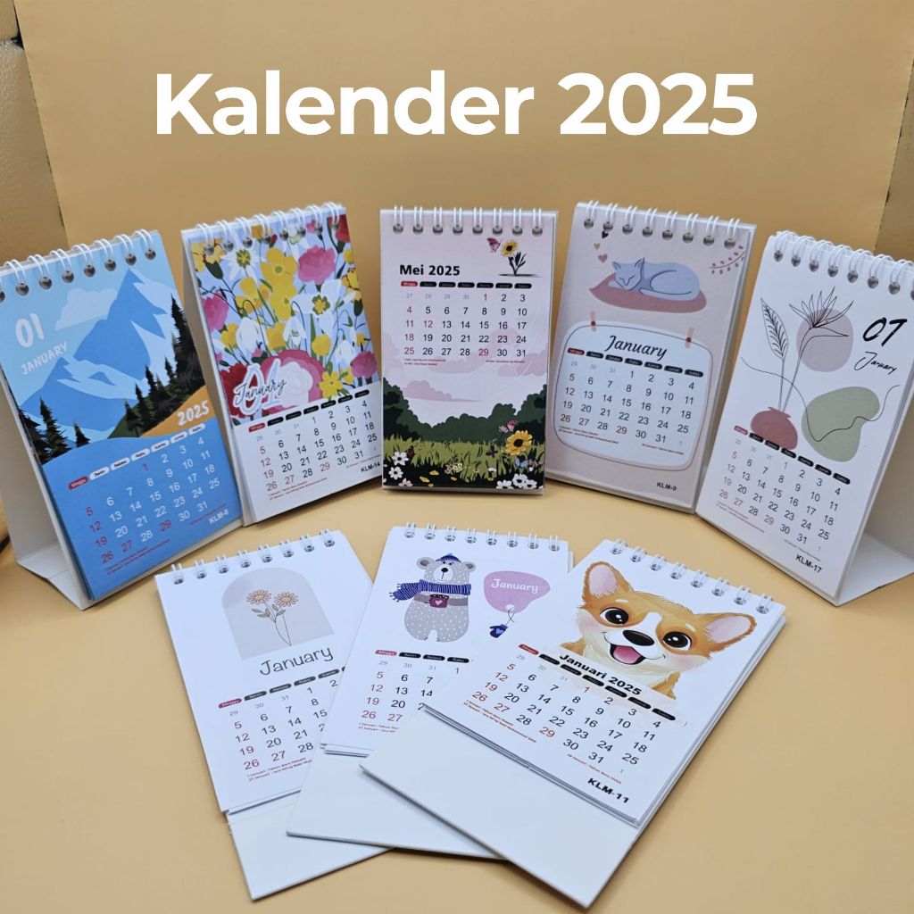 Jual Kalender Meja Mini aesthetic - kalender aesthetic desk calendar ...