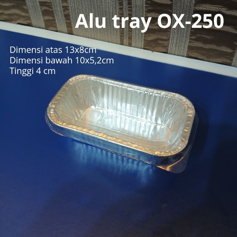 Jual aluminium foil cup ox-250 | aluminium tray cup + tutup wadah | tempat lasagna | tempat ...