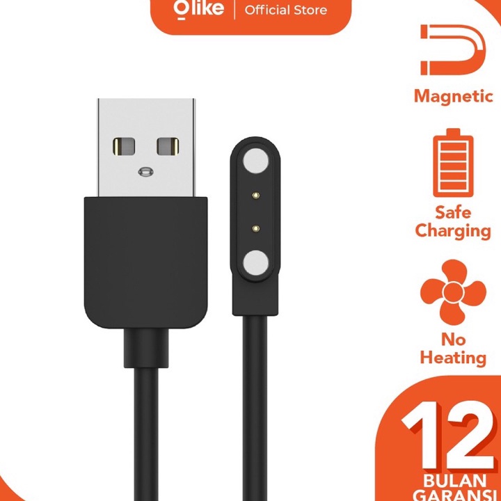 Jual OLIKE SMARTWATCH KABEL CHARGER 2 PIN FW1C W12C PRO W12 PRO OWW5C ...