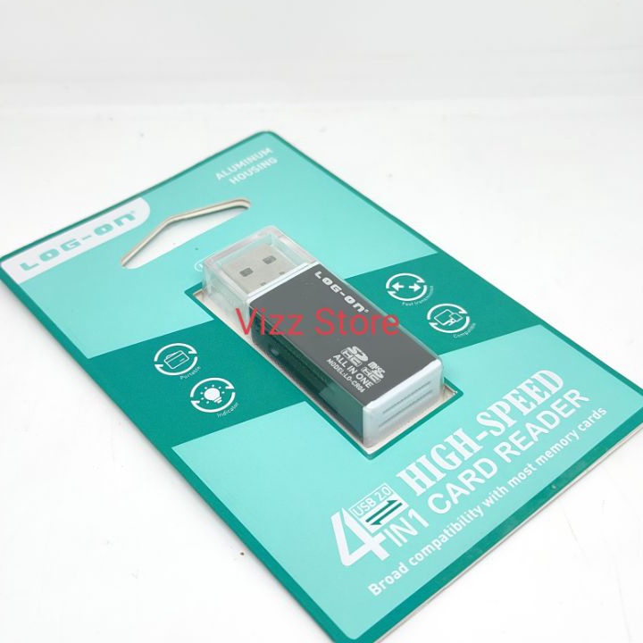 Jual Card Reader LOG ON 4in1 Hh Speed 4 Mbs Aluminum Housing | Shopee ...