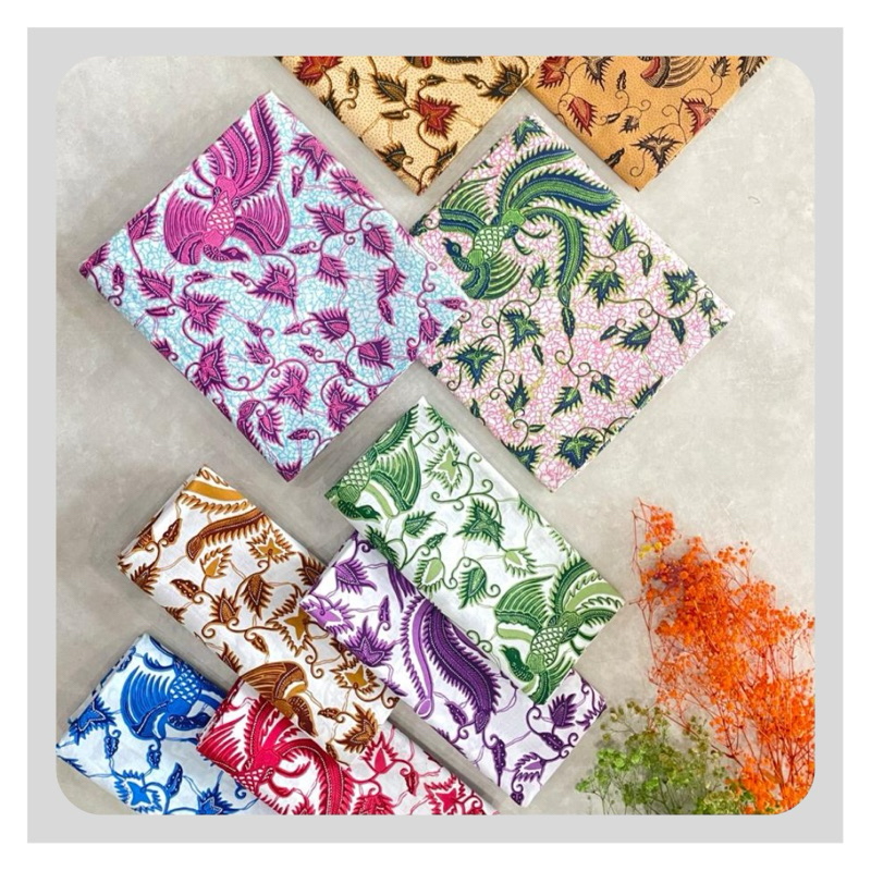 Jual kain batik katun pastel motif burung lokcan cirebonan cirebon ...