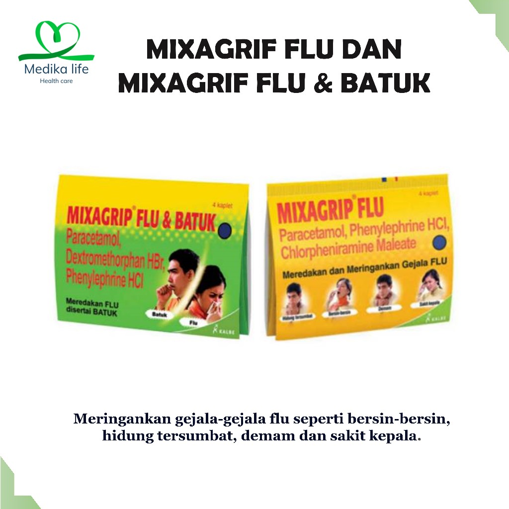 Jual MIXAGRIP FLU DAN BATUK 4 KAPLET SAKIT KEPALA DEMAM BERSIN HIDUNG ...