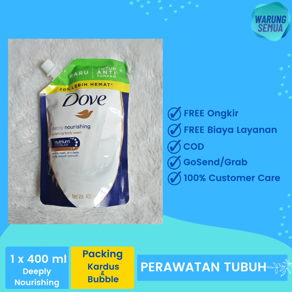 Jual Dove Sabun Mandi Cair Deeply Nourishing 400 ml + FREE Packing ...