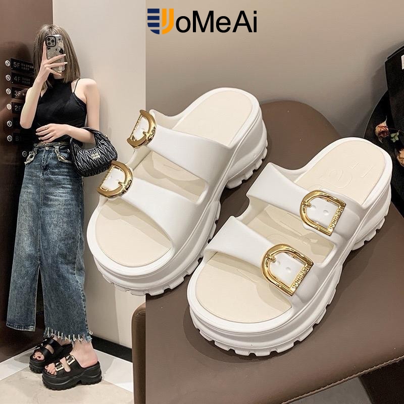 Jual UoMeAi Sandal Wedges Wanita Kekinian Sandal Fuji Wanita Korea ...