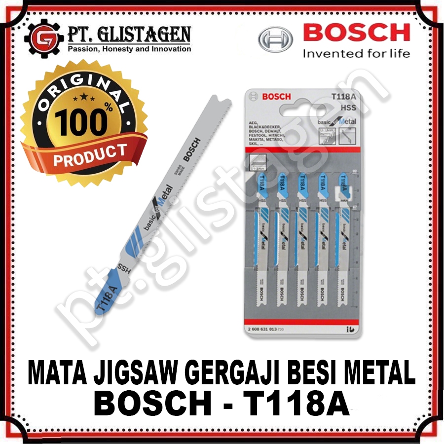 Jual BOSCH Mata Jigsaw T118A Besi Metal Jig Saw Blade Gergaji T 118A ...