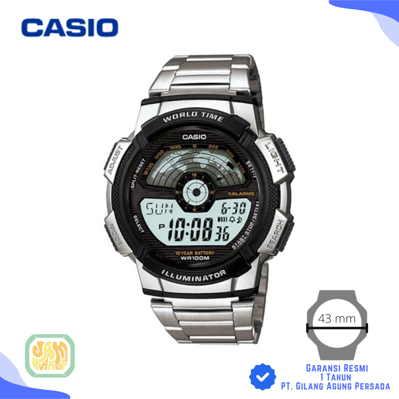 Jual JAM TANGAN PRIA CASIO AE-1100WD-1A ORIGINAL - AE1100WD SILVER | Shopee Indonesia