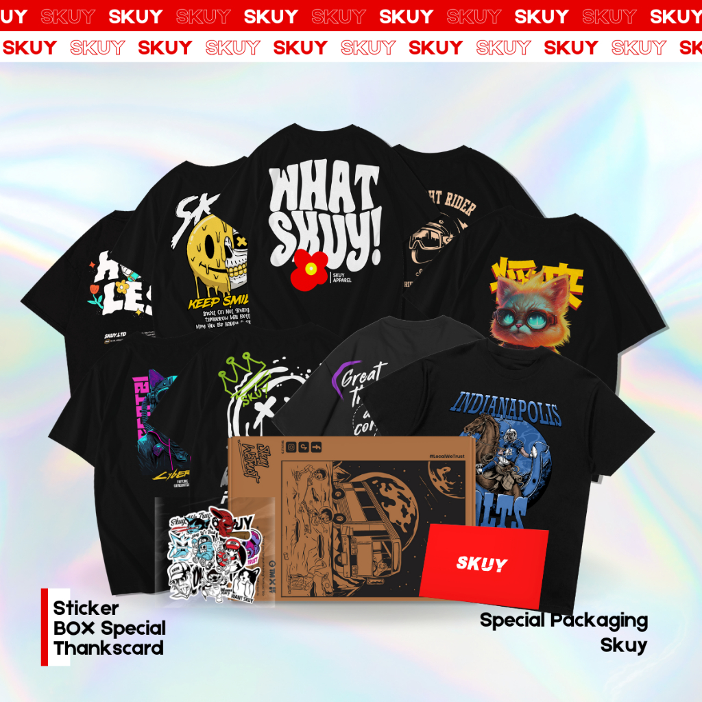 Jual [Black Series 2] Kaos Skuy Remaja dan Dewasa Warna Hitam Unisex ...