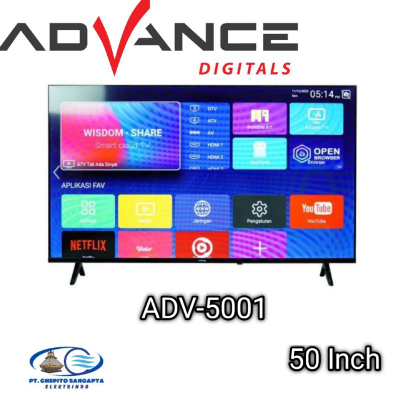 Jual TV Advance ADV-5001 LED Smart TV 50 Inch | Shopee Indonesia