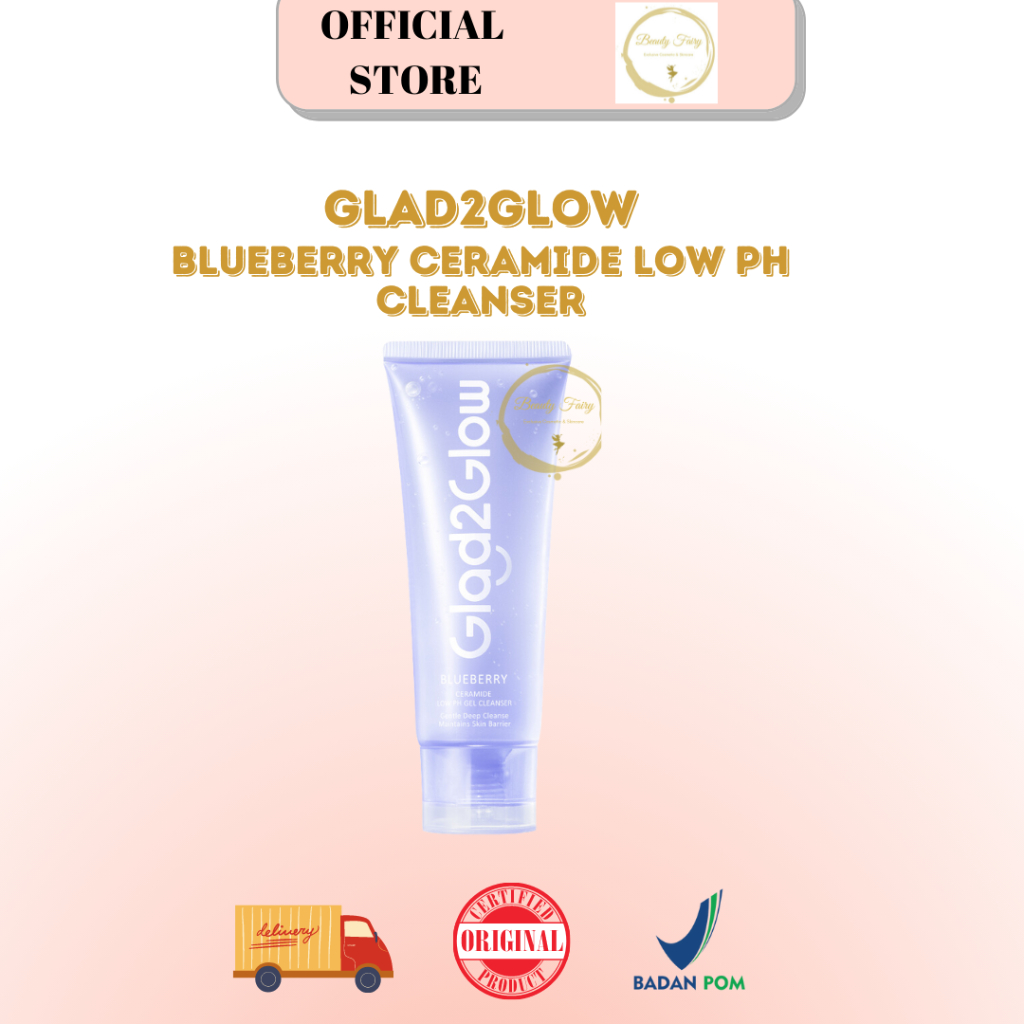 Jual GLAD2GLOW - G2G Blueberry Ceramide Low PH Cleanser | Shopee Indonesia