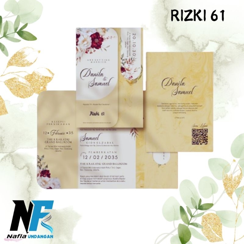 Jual Blangko Undangan atau Kertas Undangan Pernikahan Rizki 61 Harga Termurah Gratis File ...