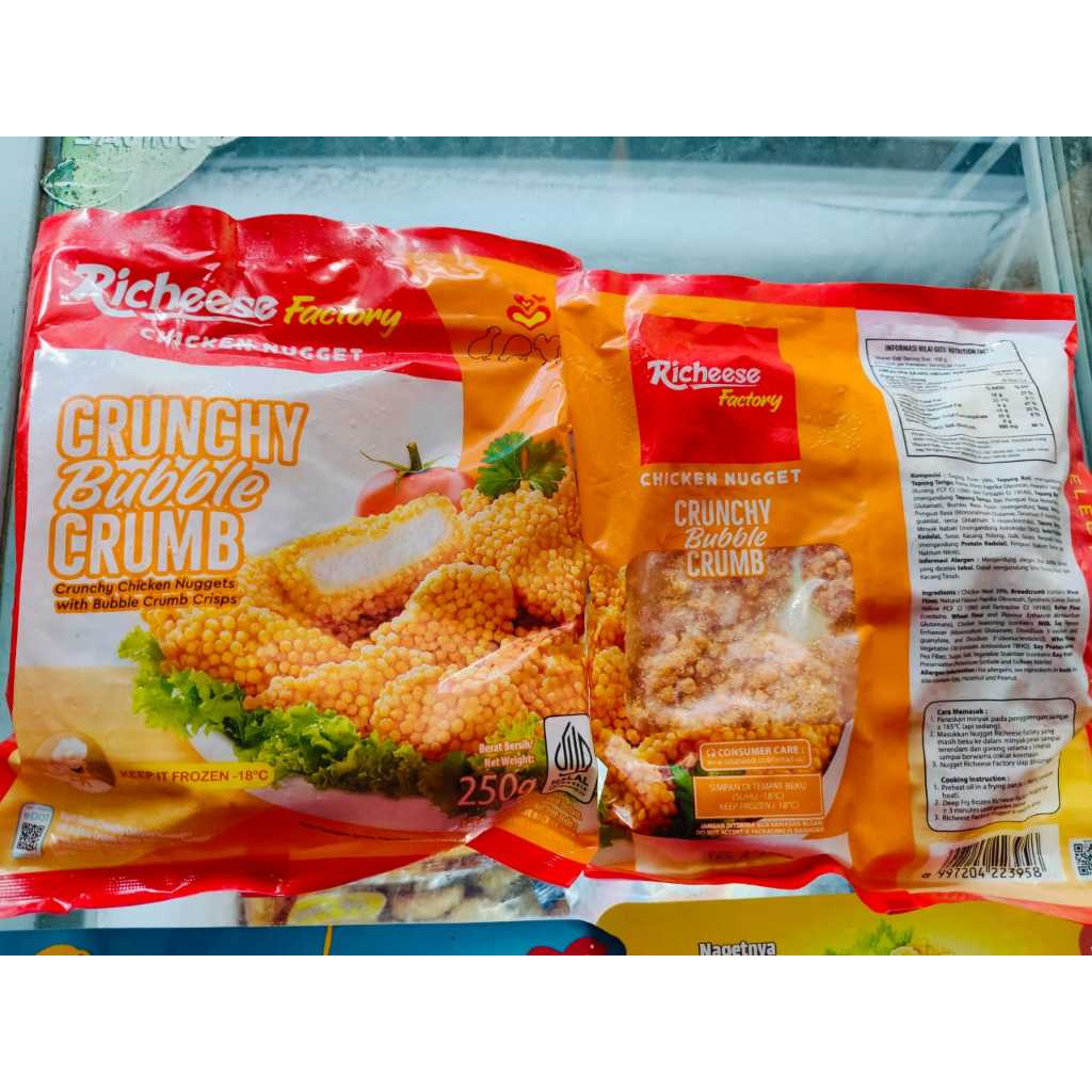 Jual Chicken Nugget Richeese Factory Nugget Crunchy Bubble Crumb 250 ...