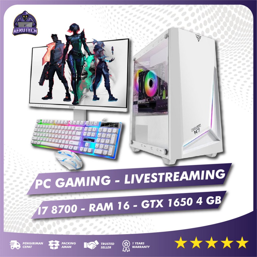 Jual PC RAKITAN GAMING DESAIN CORE i7 8700 | RAM 16 GB | VGA GTX 1650 4 ...