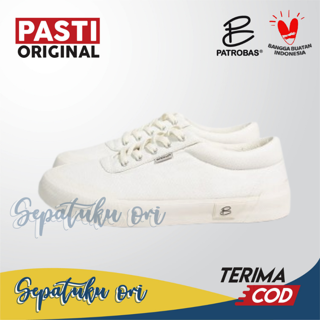 Jual Patrobas Basic Low Off White Original | Sepatu Sneakers Casual Putih Pria Wanita | Shopee ...