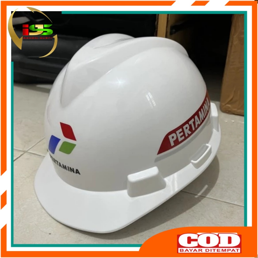 Jual Helm Safety Pertamina MSA V-gard Original Fastrack - Helm Safety ...