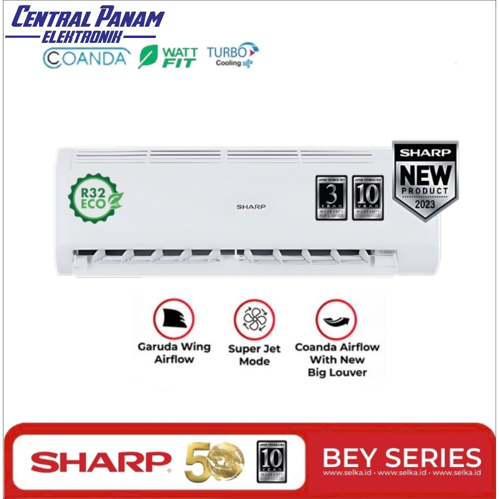 Jual SHARP AC 1PK AH-A9BEY standart Garuda Series UNIT ONLY Central Panam Elktronik | Shopee ...